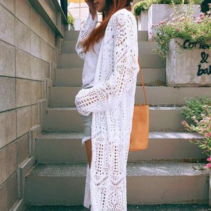 Pretty White Lace Kimono on Luulla